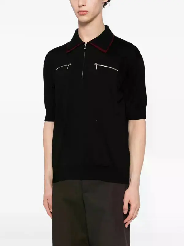 JIL SANDER Zip Collar Polo Shirt