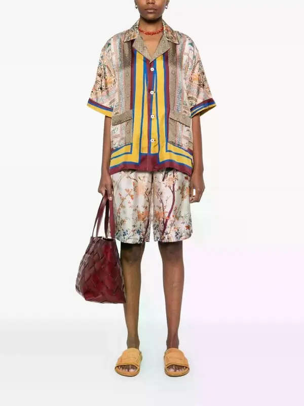 PIERRE-LOUIS MASCIA Aloe Patterned Pocket Shirt