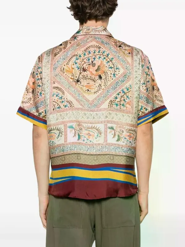 PIERRE-LOUIS MASCIA Aloe Patterned Pocket Shirt