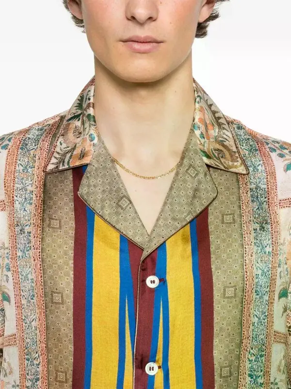 PIERRE-LOUIS MASCIA Aloe Patterned Pocket Shirt