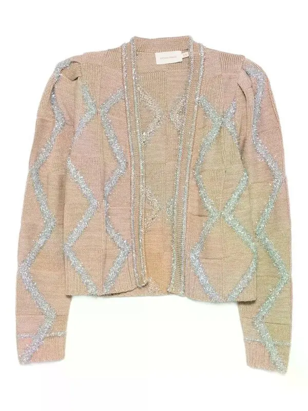 CECILIA PRADO Diamond Pattern Cardigan - Neutrals