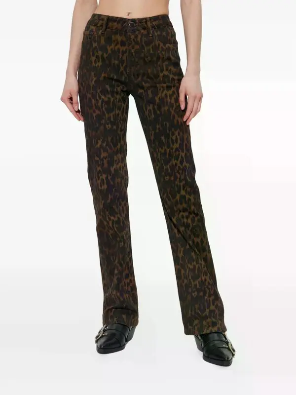 ALLSAINTS Leopard-print Five-pocket Jeans