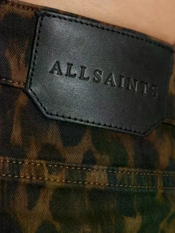ALLSAINTS Leopard-print Five-pocket Jeans