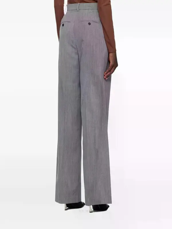 PUSHBUTTON Pinstriped Straight-leg Trousers