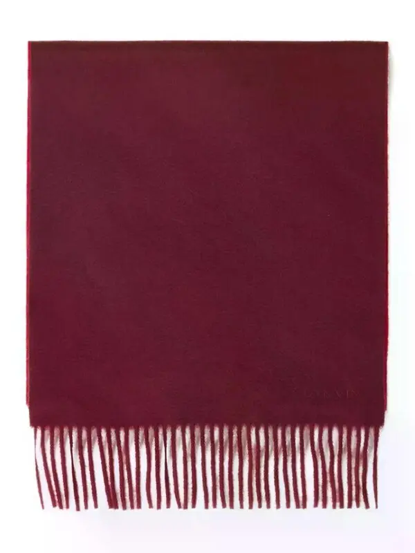 LANVIN Fringed Scarf - Red
