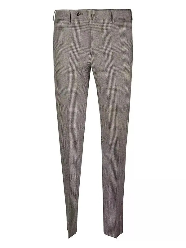 PT TORINO Checked Trousers - Grey