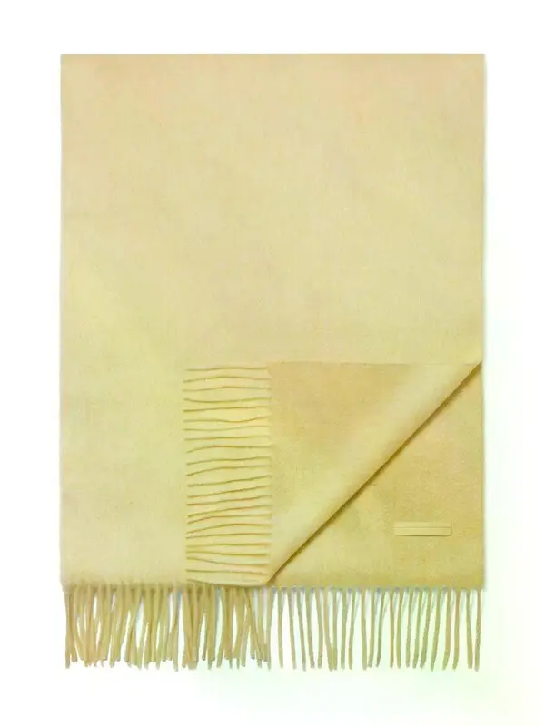 Zegna Fringed Cashmere Scarf - Yellow