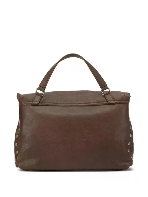 ZANELLATO Studded-detail Turn-lock Tote - Brown