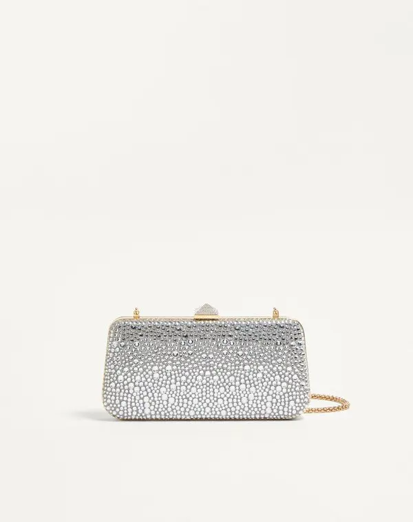 Valentino Garavani Carry Secrets Rhinestone Minaudiere - Crystal
