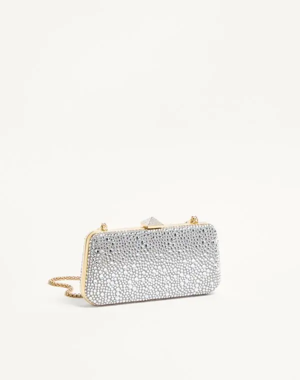 Valentino Garavani Carry Secrets Rhinestone Minaudiere - Crystal