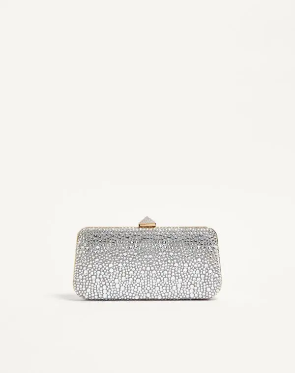 Valentino Garavani Carry Secrets Rhinestone Minaudiere - Crystal