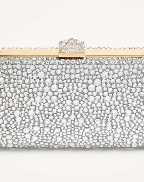 Valentino Garavani Carry Secrets Rhinestone Minaudiere - Crystal