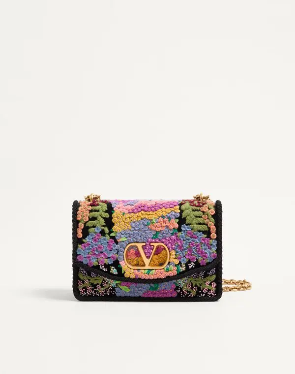 Valentino Garavani Vain Embroidered Shoulder Bag - Multicolour