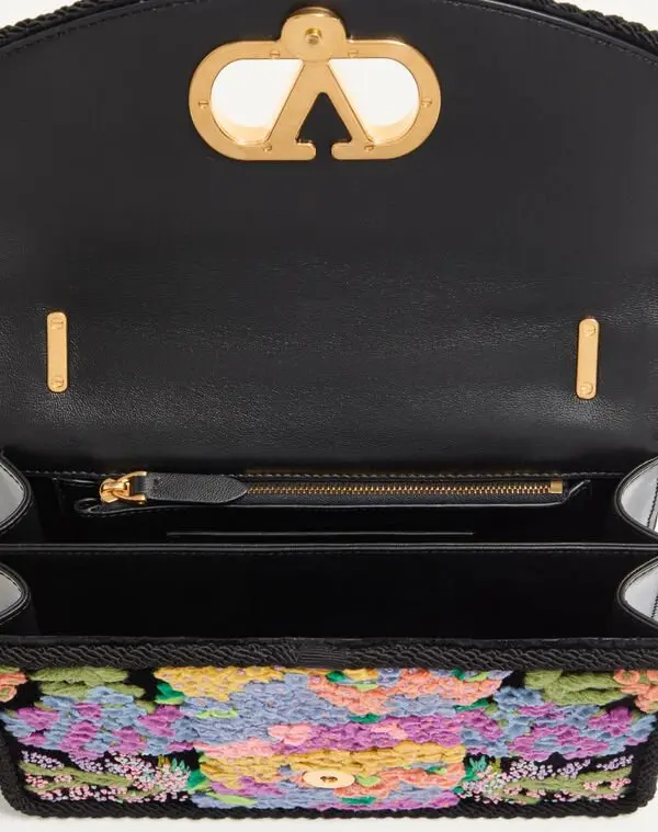 Valentino Garavani Vain Embroidered Shoulder Bag - Multicolour
