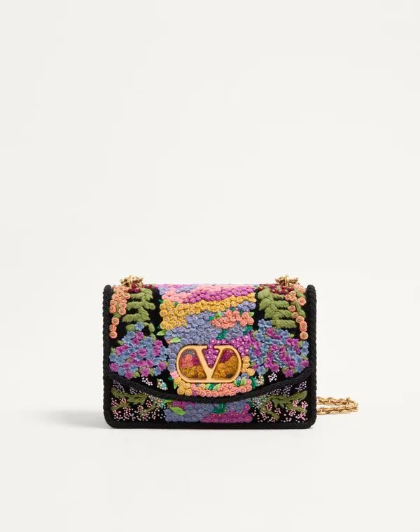 Valentino Garavani Vain Embroidered Shoulder Bag - Multicolour
