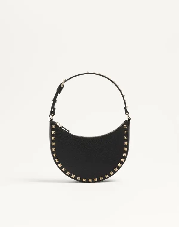 Valentino Garavani Rockstud Mini Hobo Bag - Black