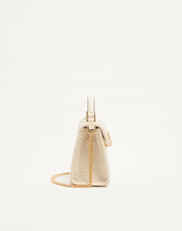 Valentino Garavani Vsling Mini Embroidered Handbag With Jewel Logo