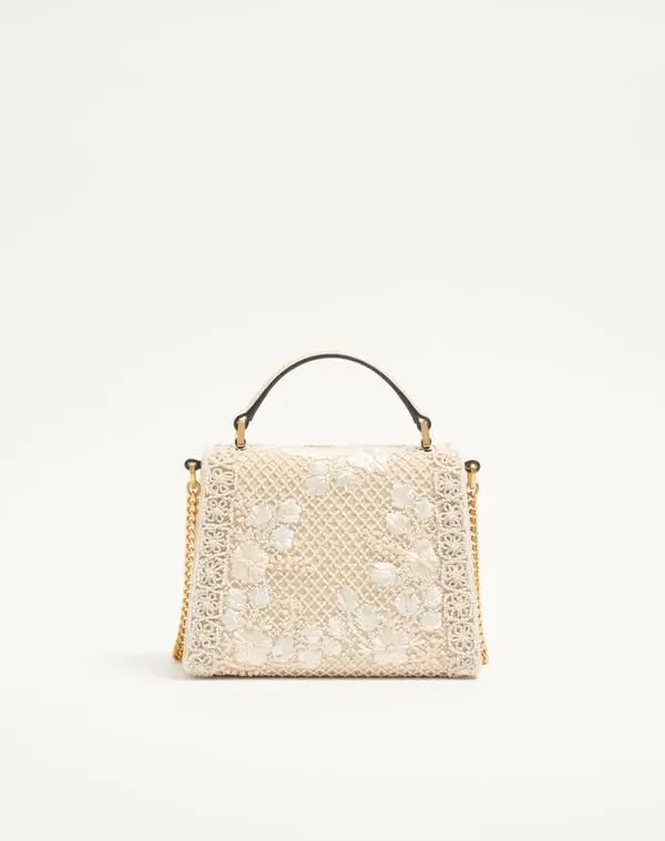 Valentino Garavani Vsling Mini Embroidered Handbag With Jewel Logo