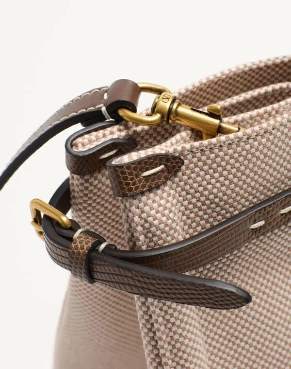 Valentino Garavani Antibes Medium Canvas Shopper - Natural
