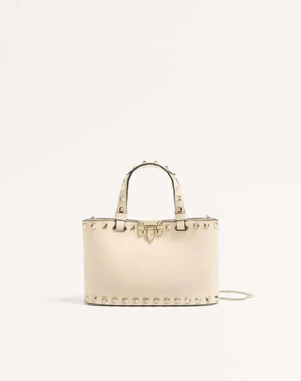Valentino Garavani Rockstud Mini Shopping Bag - Light Ivory