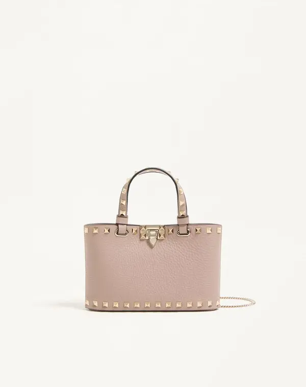 Valentino Garavani Rockstud Mini Shopping Bag - Poudre