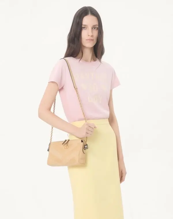 Valentino Garavani Cotton T-shirt With Panther Lady Print - Pink