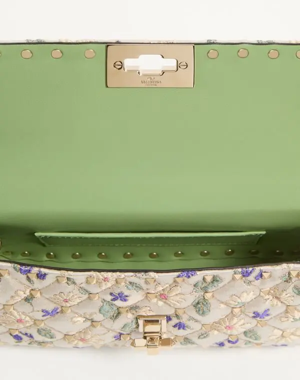 Valentino Garavani Rockstud Spike Small Jacquard Bag