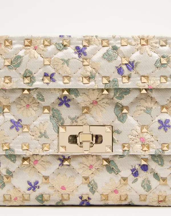Valentino Garavani Rockstud Spike Small Jacquard Bag