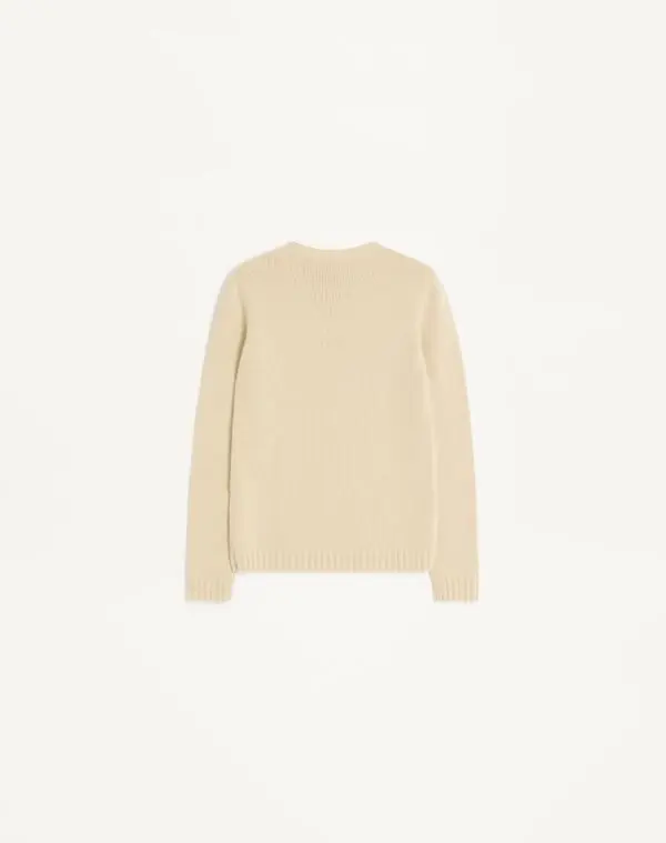 Valentino Garavani Chez Wool Sweater With Embroidered Heart Detail