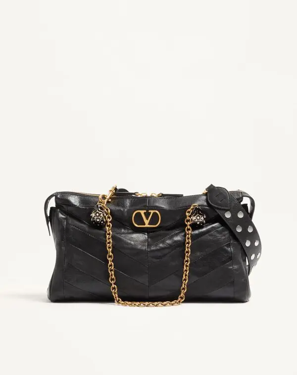 Valentino Garavani Panthea Shoulder Bag - Black