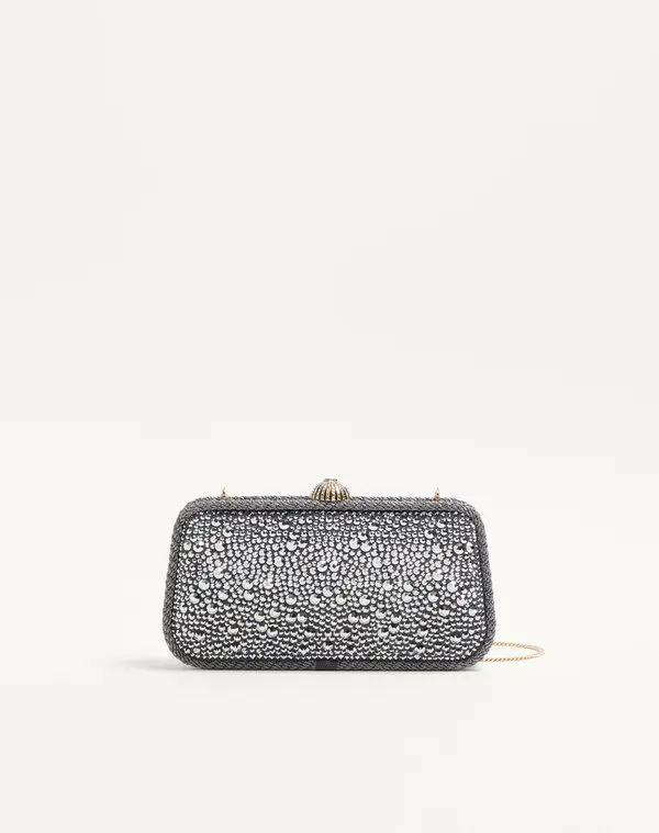 Valentino Garavani Carry Secrets Minaudiere With Rhinestones - Crystal