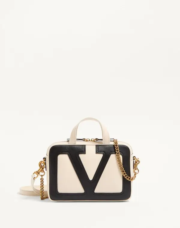 Valentino Garavani Viva Superstar Nappa Handbag - Butter/black
