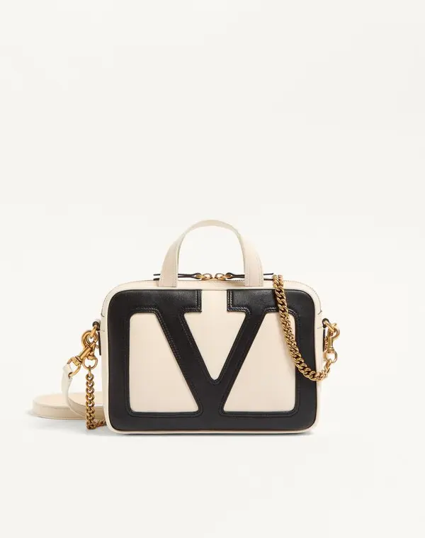 Valentino Garavani Viva Superstar Nappa Handbag - Butter/black