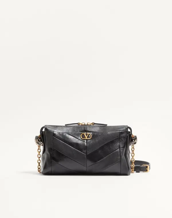 Valentino Garavani Panthea Small Shoulder Bag - Black