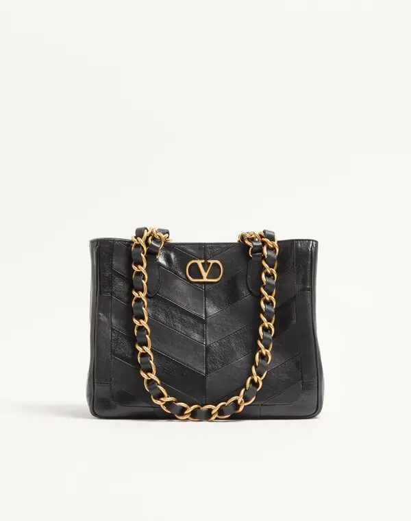 Valentino Garavani Laseine Small Shopping Bag - Black
