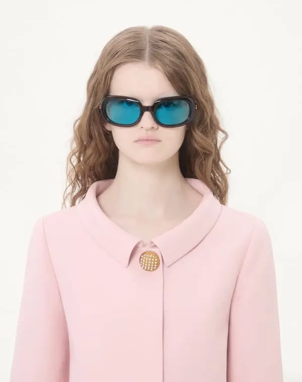 Valentino Garavani Crepe Couture Jacket With Feather Trim - Rose