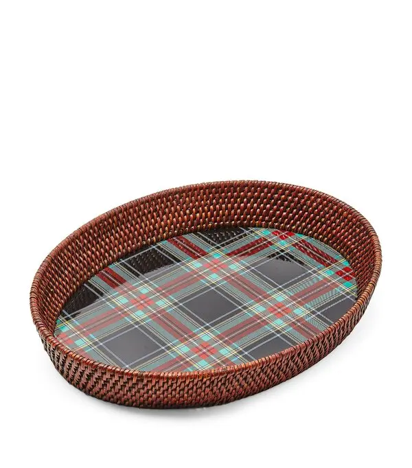 MACKENZIE-CHILDS Rattan-trim Serving Tray