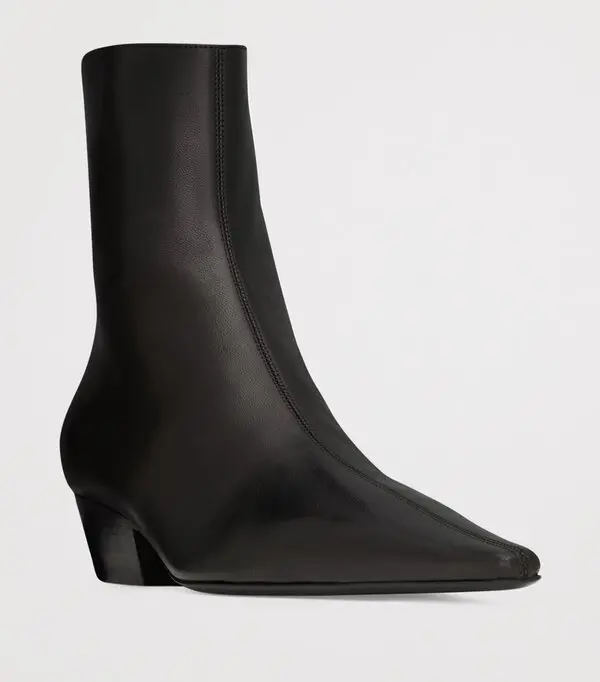 Saint Laurent Leather Jill Ankle Boots 30