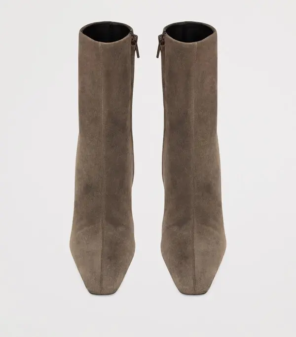 Saint Laurent Suede Jill Ankle Boots