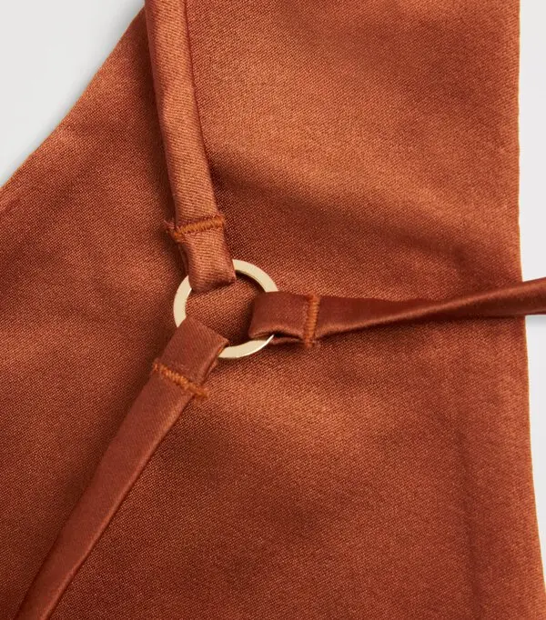 Kiki De Montparnasse Silk-blend Tous Les Jours Thong - Orange