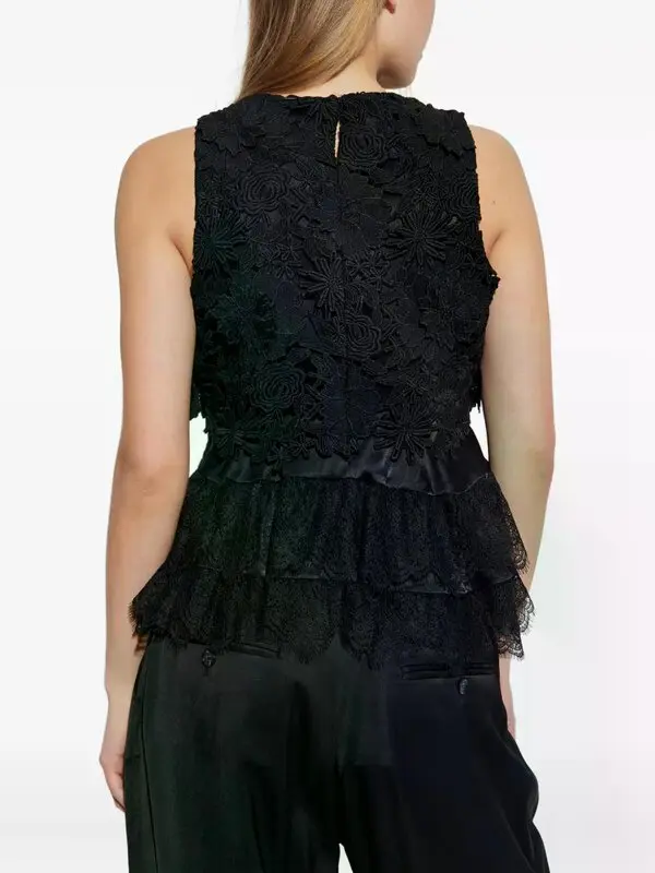 Munthe Floral-lace Sleeveless Blouse