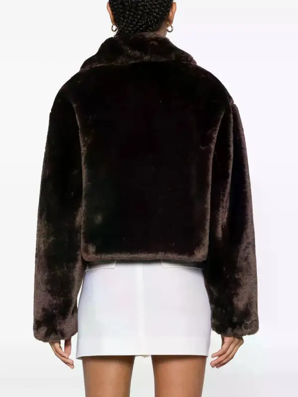 FRAME Faux-fur Cropped Jacket