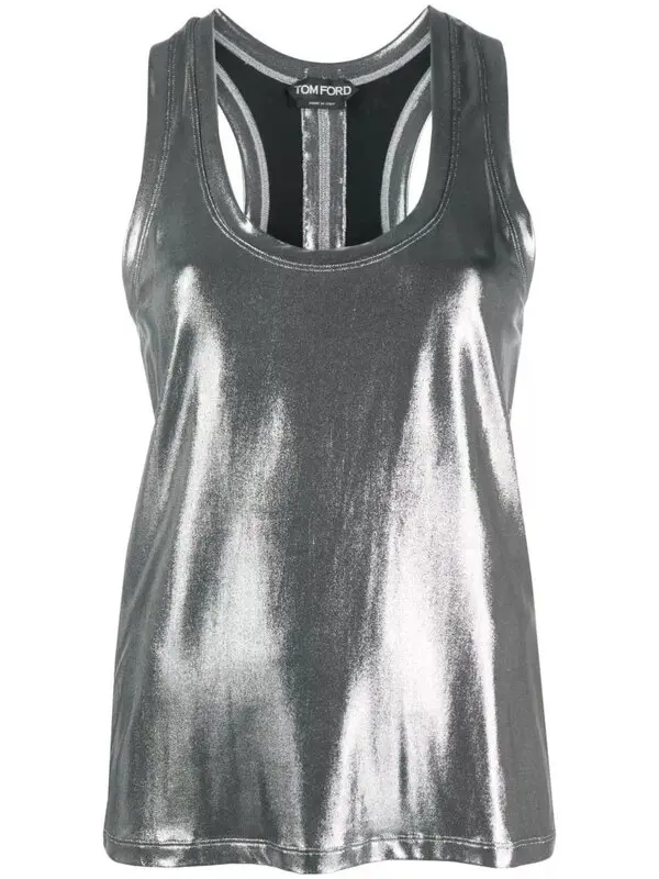 TOM FORD Laminated Tank Top - Silver