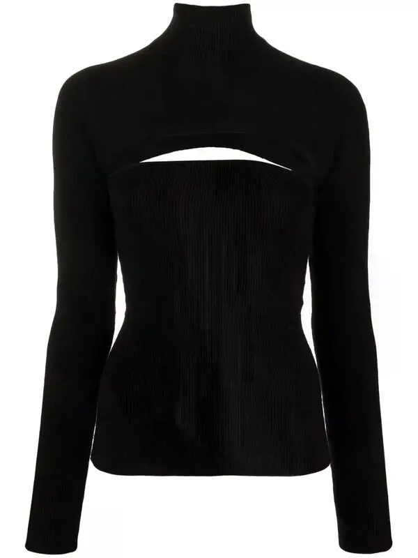 TOM FORD Cut-out Virgin Wool-blend Jumper - Black