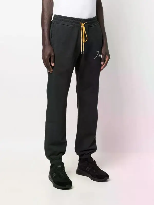 Rhude Logo-embroidered Track Pants - Black