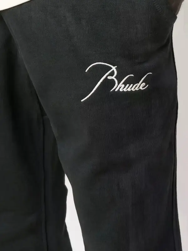 Rhude Logo-embroidered Track Pants - Black