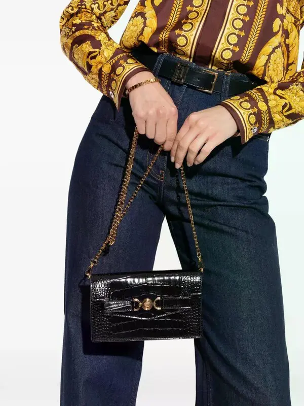Versace Medusa '95 Crocodile Effect Clutch Bag