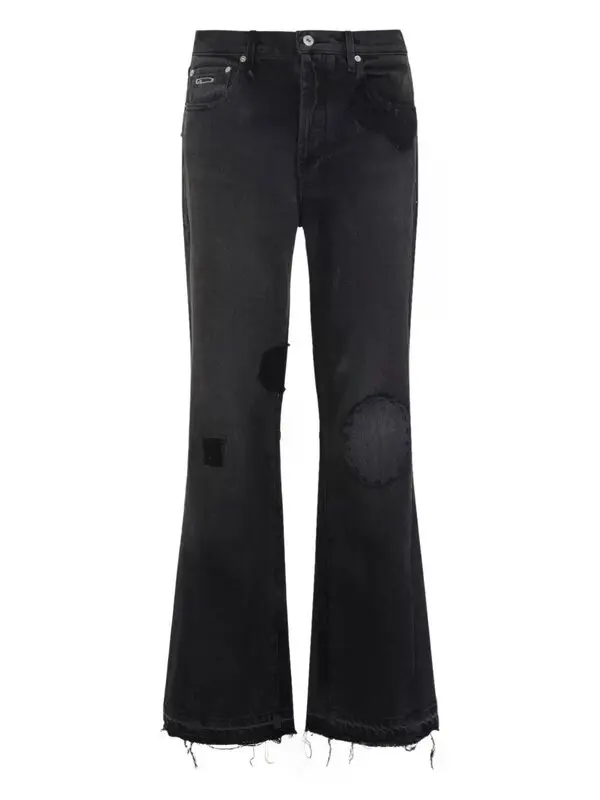 GALLERY DEPT. Patchwork Frayed Hem Jeans
