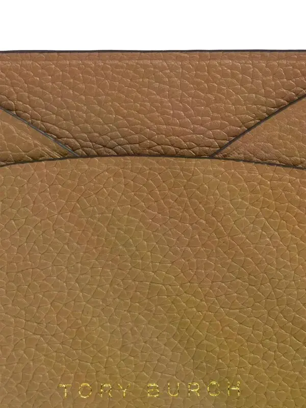Tory Burch Romy Leather Card Holder - Brown