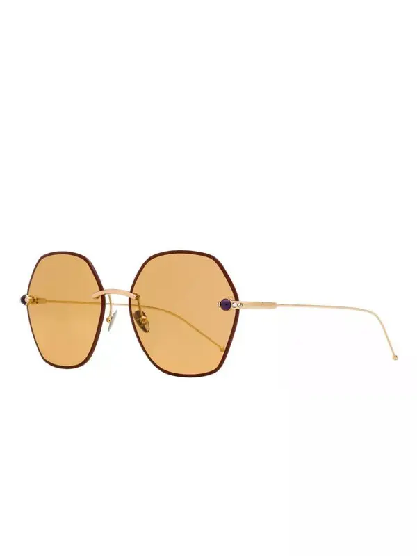 Pomellato Hexagonal-shape Sunglasses - Brown